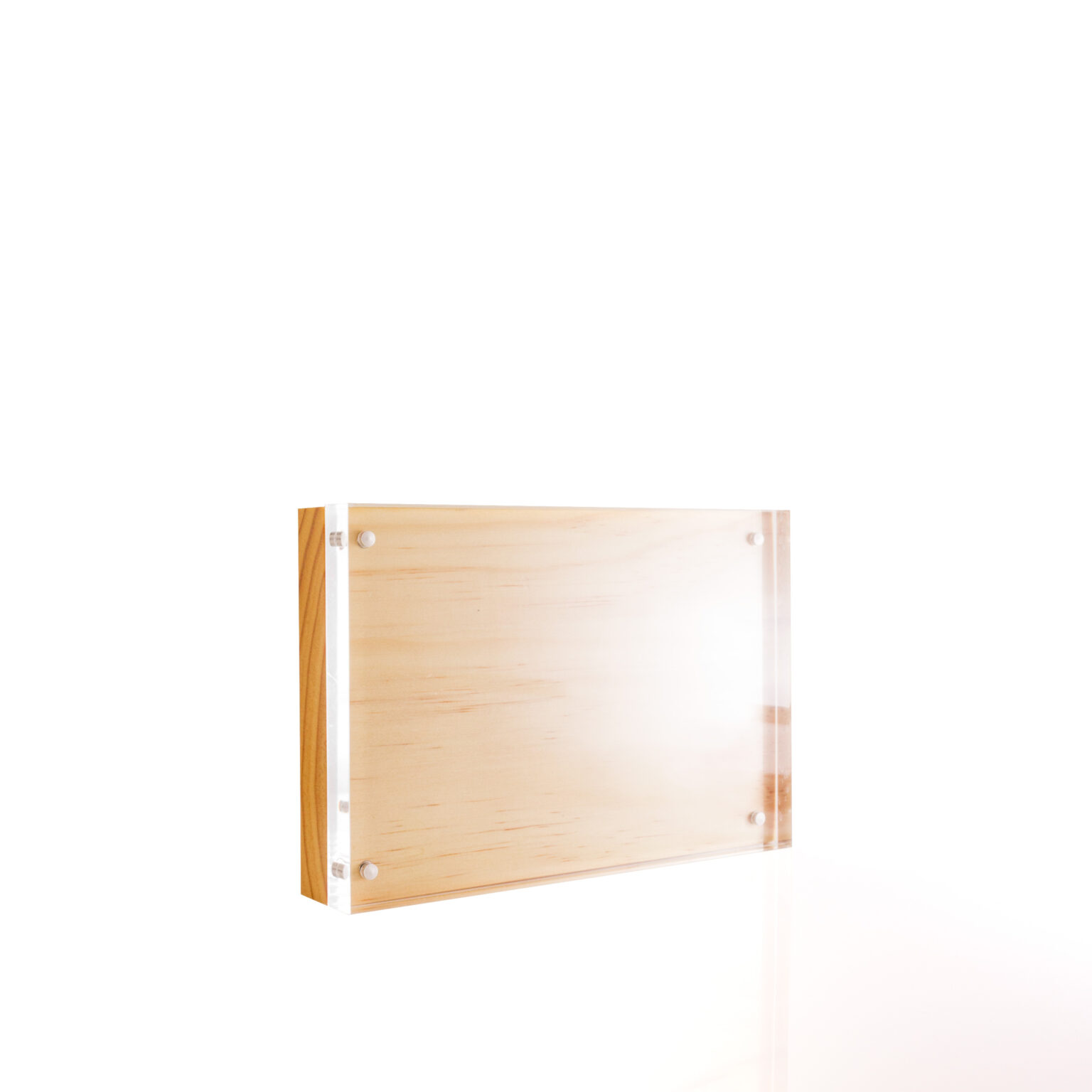 Wood Back Acrylic Frame - Frame Center