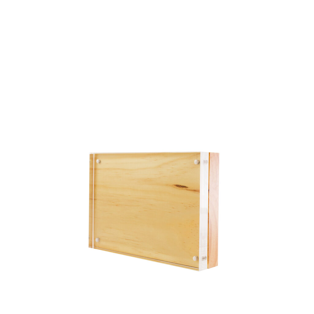 Wood Back Acrylic Frame - Frame Center
